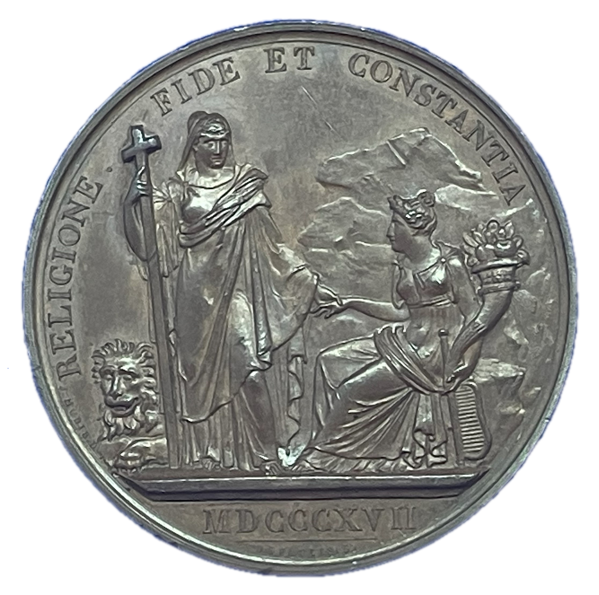 1817 King George III - Dedication Medal Historical Medallion by T Webb